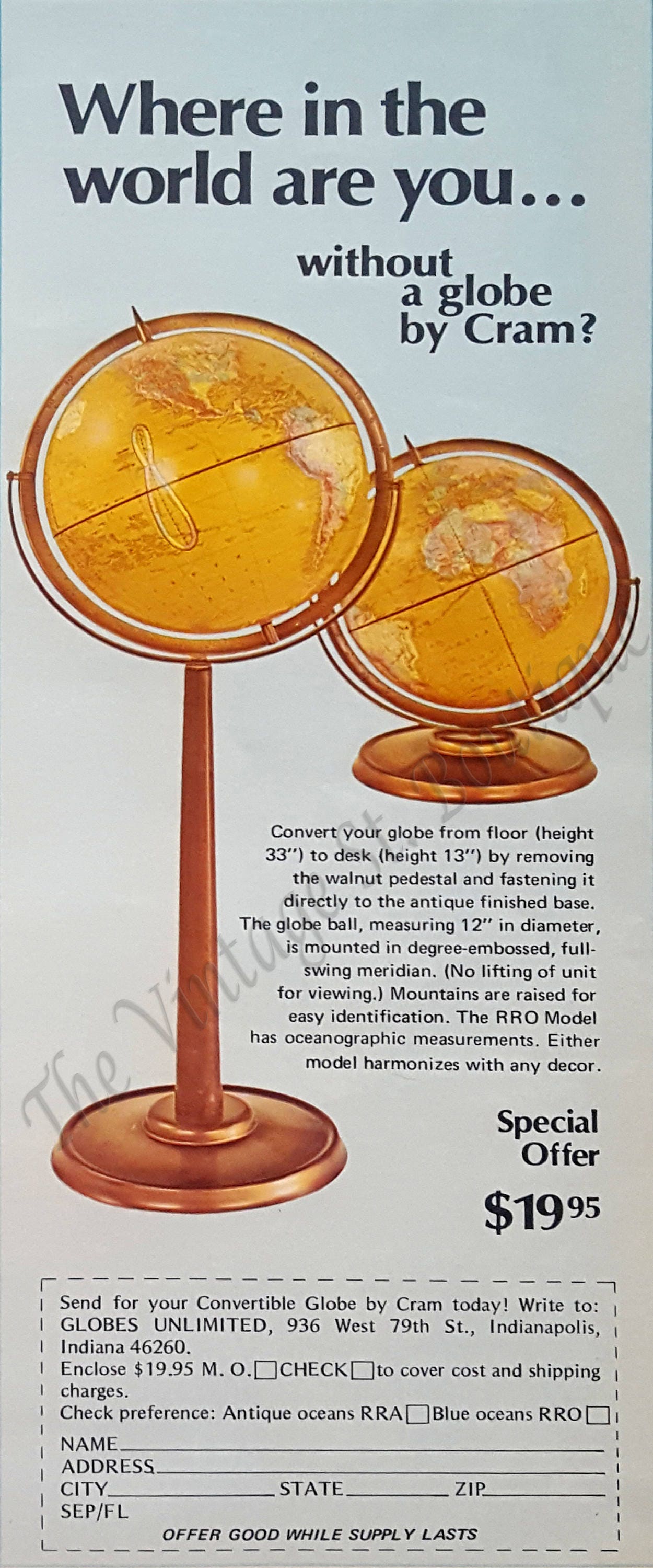 Printable Vintage Globe Advertisement/printable Vintage Globes/globes ...