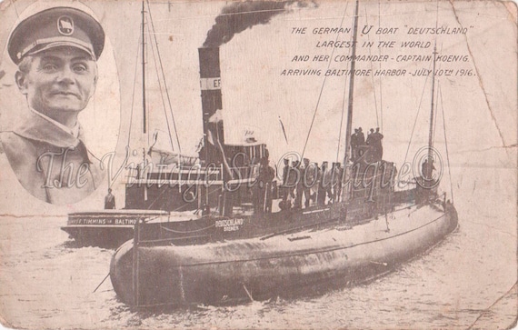 Vintage Postcards/ Military Postcards/ U Boat Postcards/ | Etsy