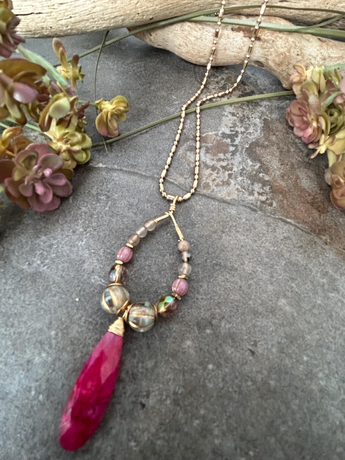 Sweet Ruby Gemstone Pendant . - Etsy
