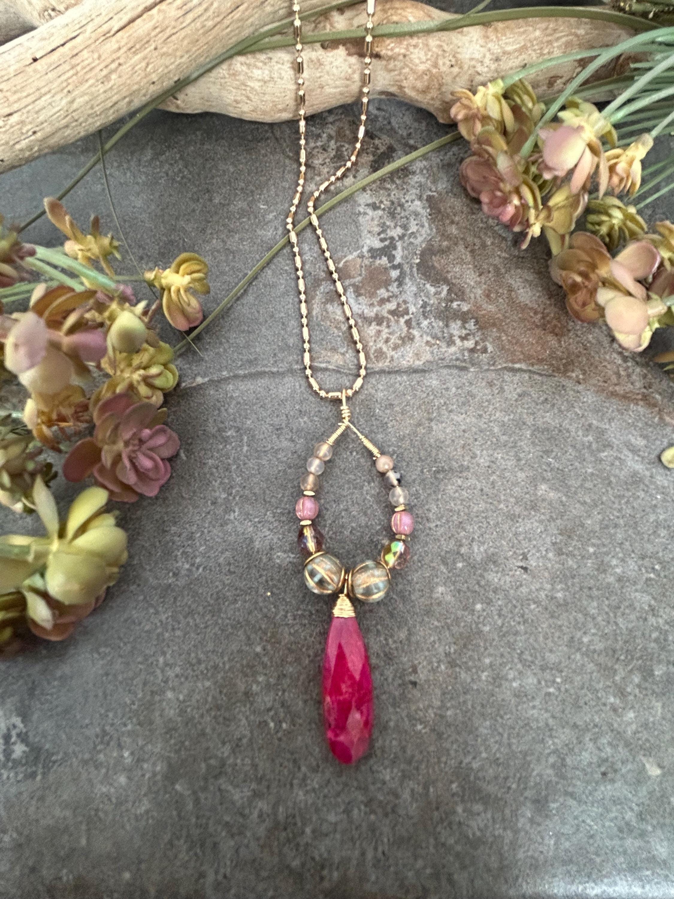 Sweet Ruby Gemstone Pendant . - Etsy