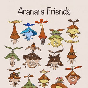 Aranara Friends Sticker Sheet - Genshin Impact - Etsy