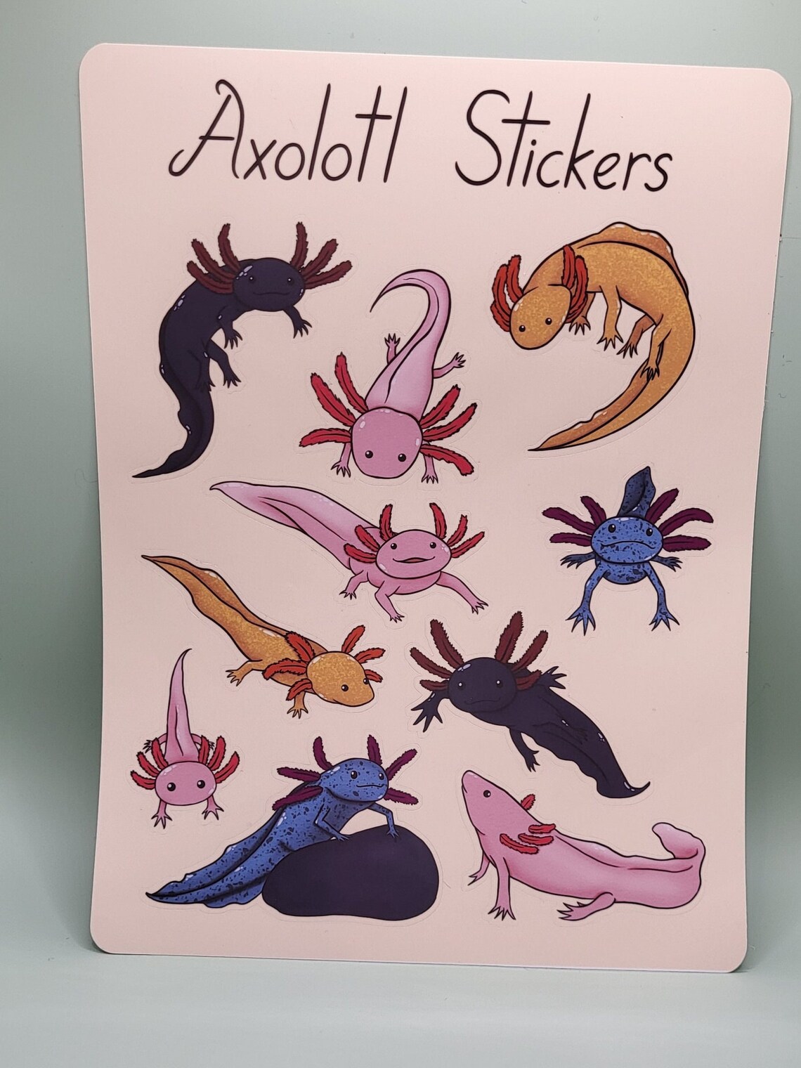 Axolotl Sticker Sheet - Etsy