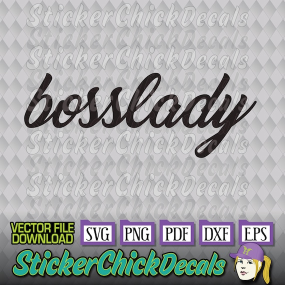 Boss Lady Script Letters vector cut file cutting eps svg png | Etsy