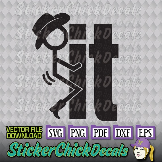 Fck It Cowboy Stickman Vector Cut File for Cutting Eps Svg - Etsy