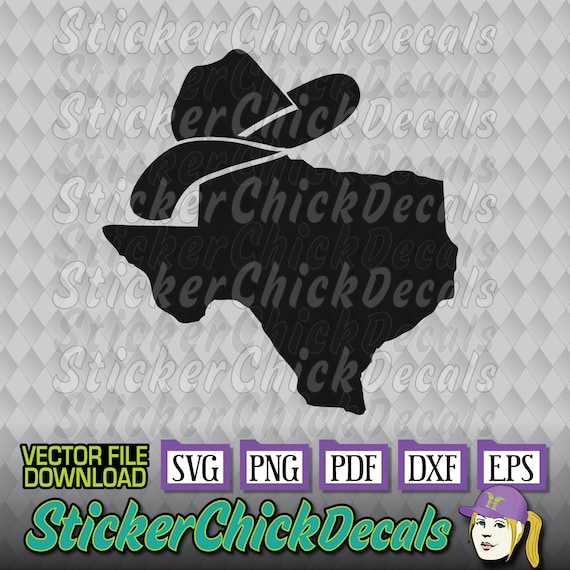 Cowboy Hat Texas State Vector Cut File for Cutting Eps Svg - Etsy