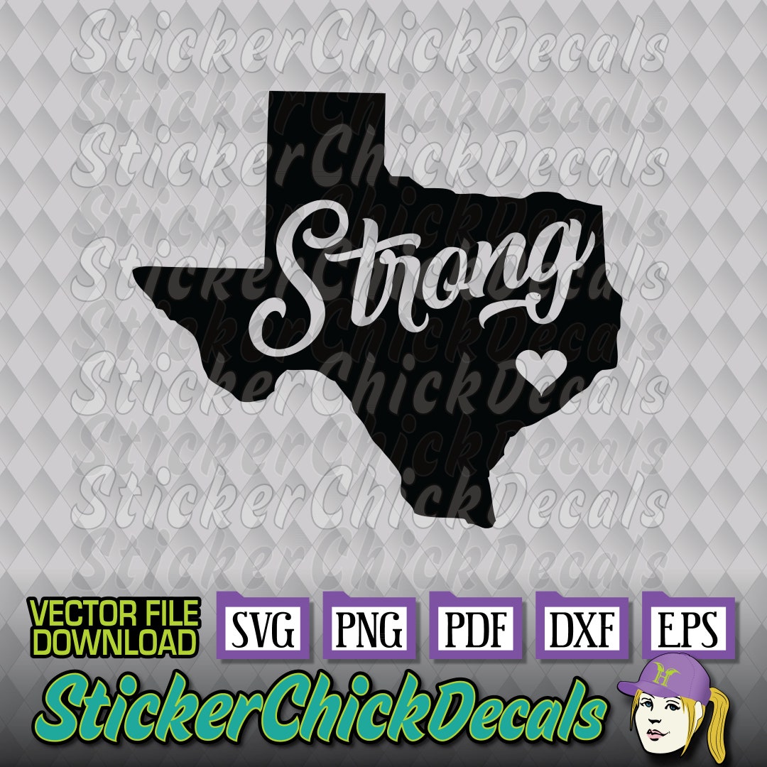 Houston Strong Texas State Heart Vector Cut File for Cutting Eps Svg ...