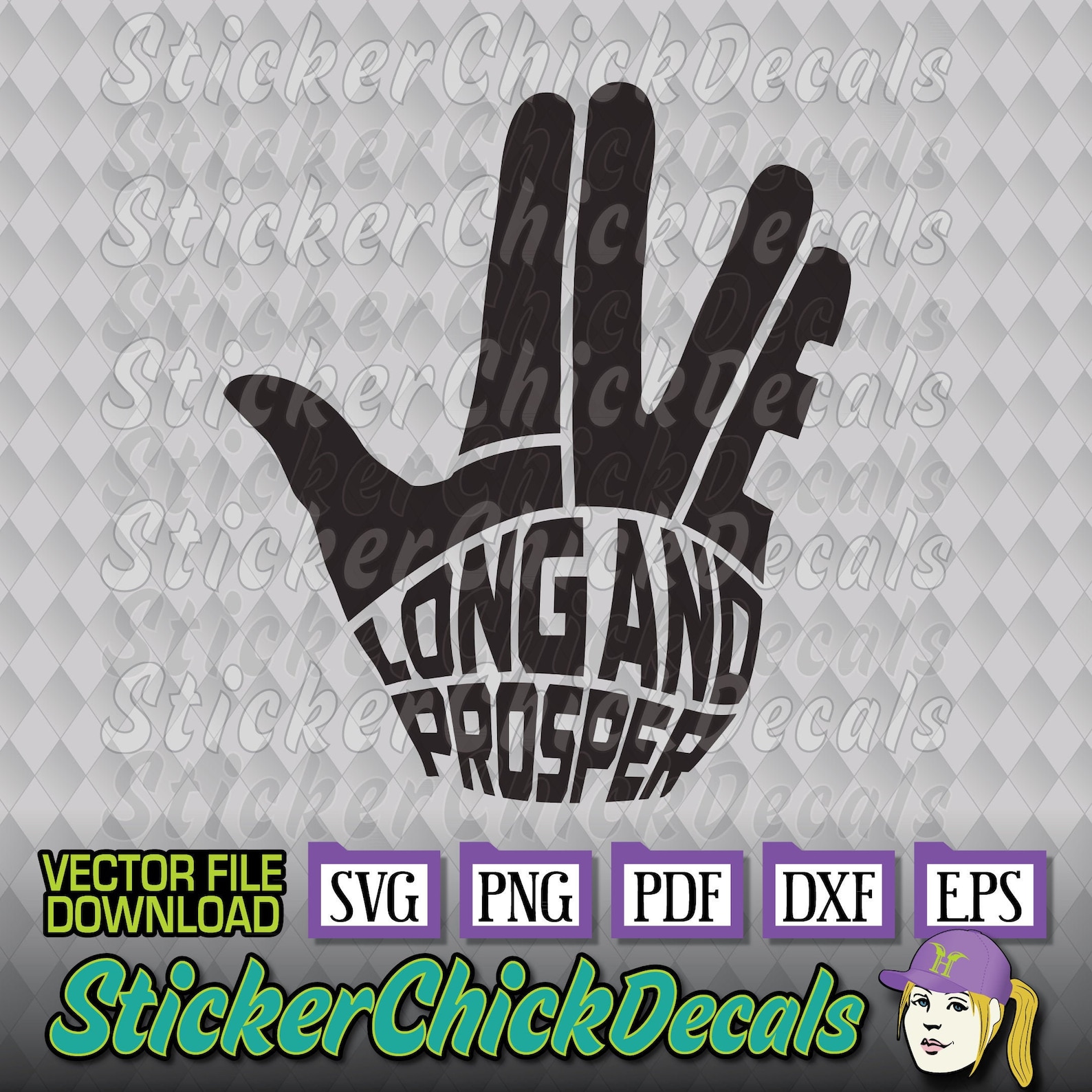 Live Long and Prosper LLAP Hand Vector Cut File Cutting Eps - Etsy