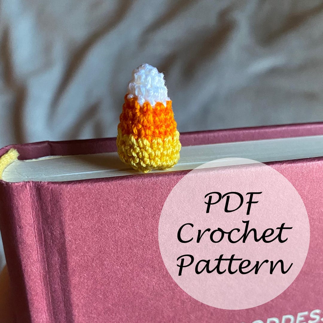 Candy Corn Bookmark PATTERN // Halloween Crochet Bookmark Pattern - Etsy