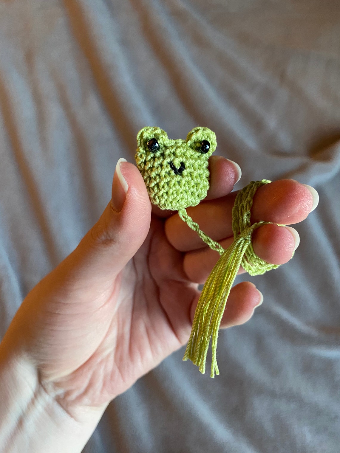 Frog Bookmark // Cottagecore Crochet Bookmark MADE TO ORDER | Etsy