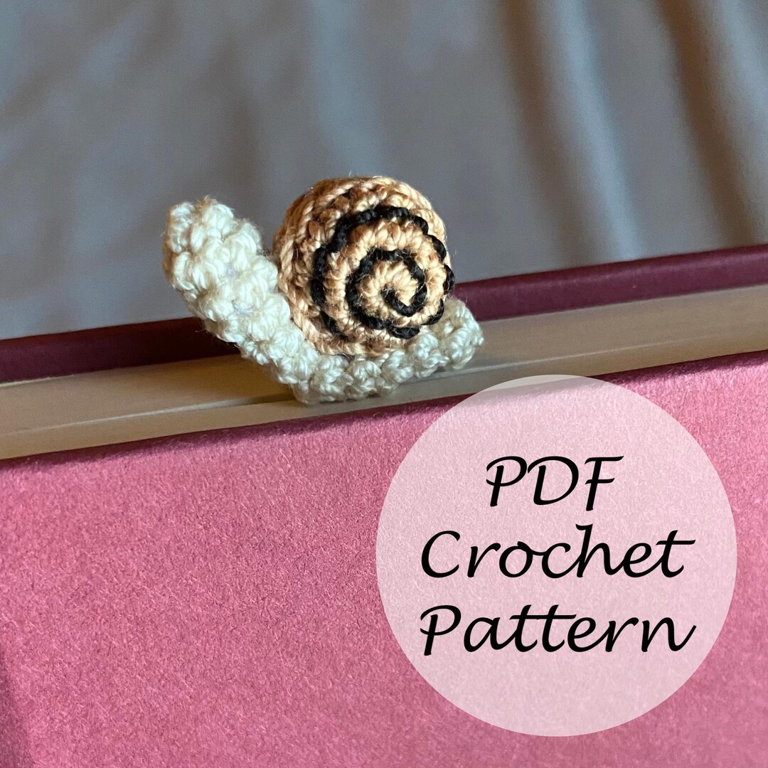 Snail Bookmark PATTERN // Cottagecore Crochet Bookmark Pattern - Etsy