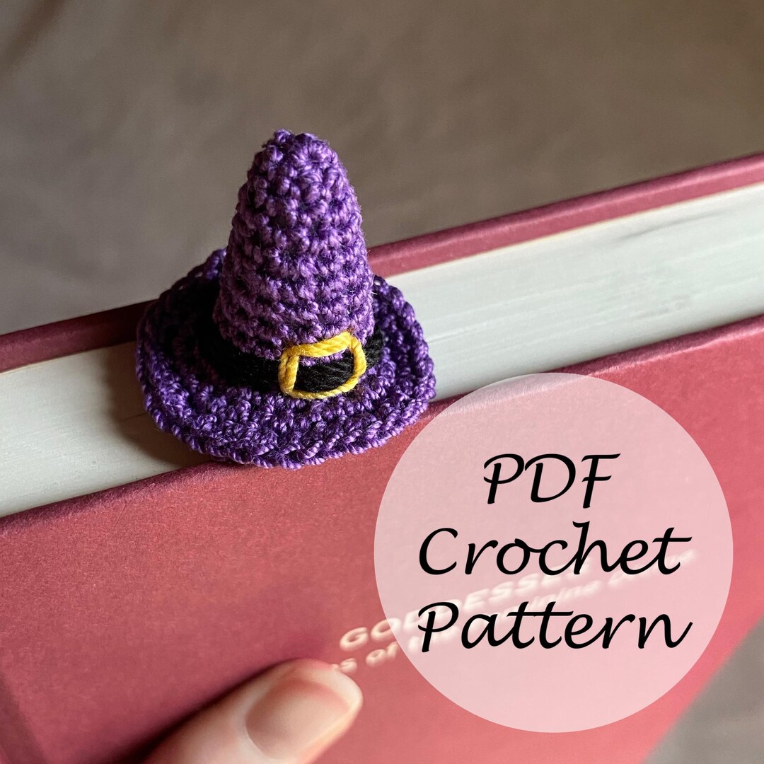 Witch Hat Bookmark PATTERN // Halloween Spooky Crochet Bookmark Pattern ...