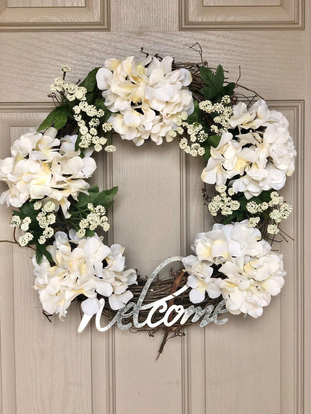Floral Wreath “welcome” - Etsy