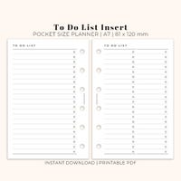 Weekly Plan Insert Pocket Size Printable, Planner Insert for Pocket ...