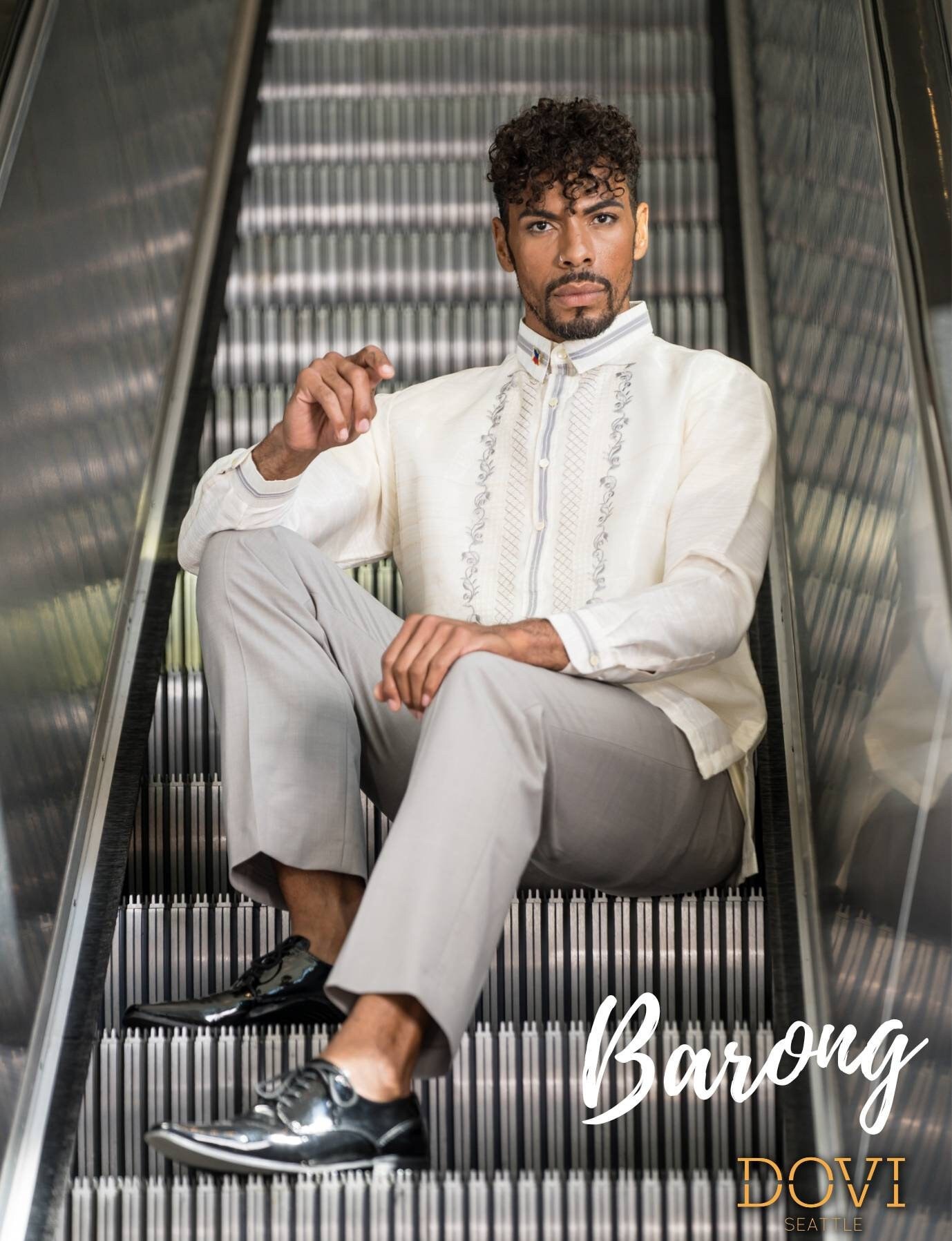 Gray Ombre Modern Barong Tagalog - Etsy