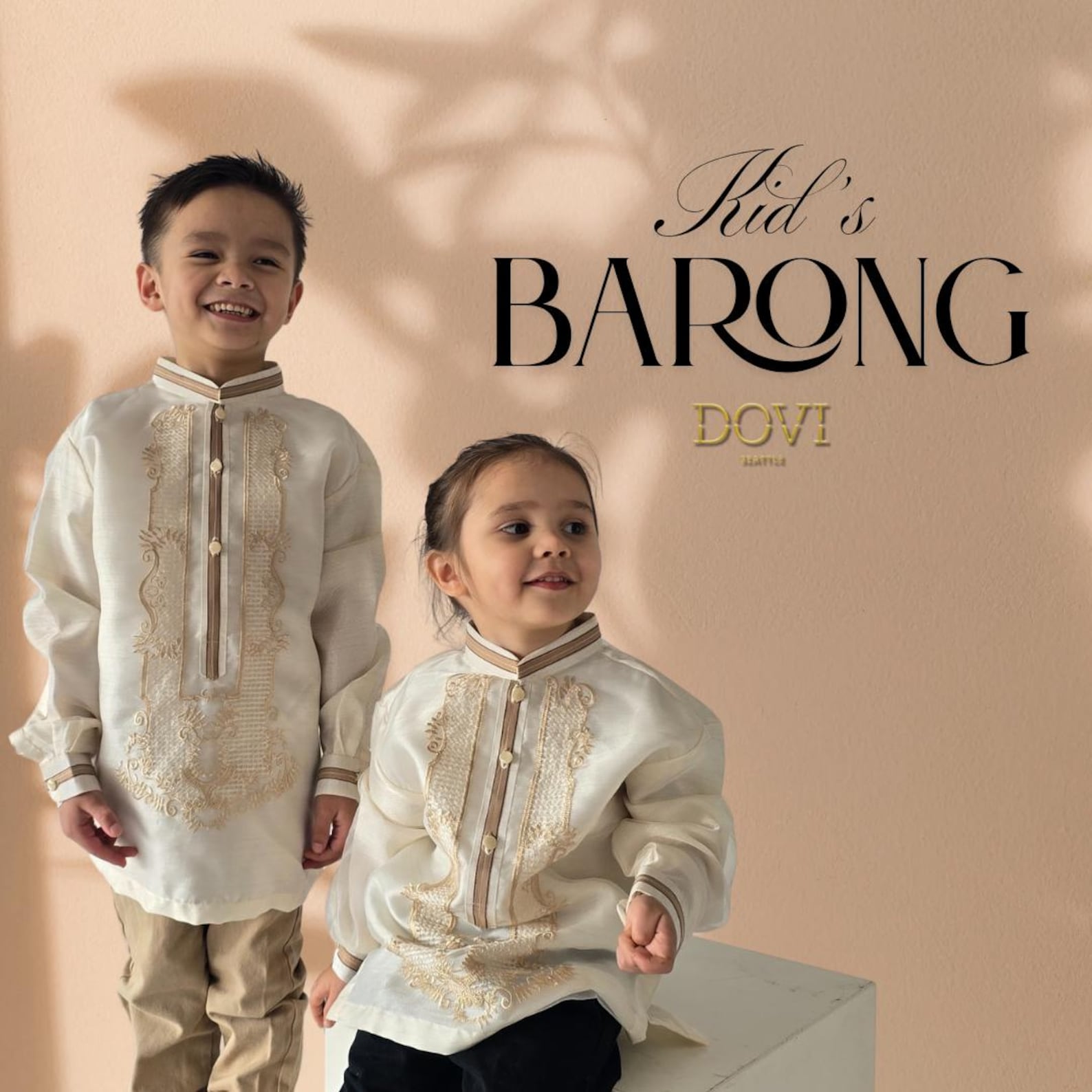 Elegant Kids' Barong Tagalog: Traditional Filipino Formal Wear for Boys ...