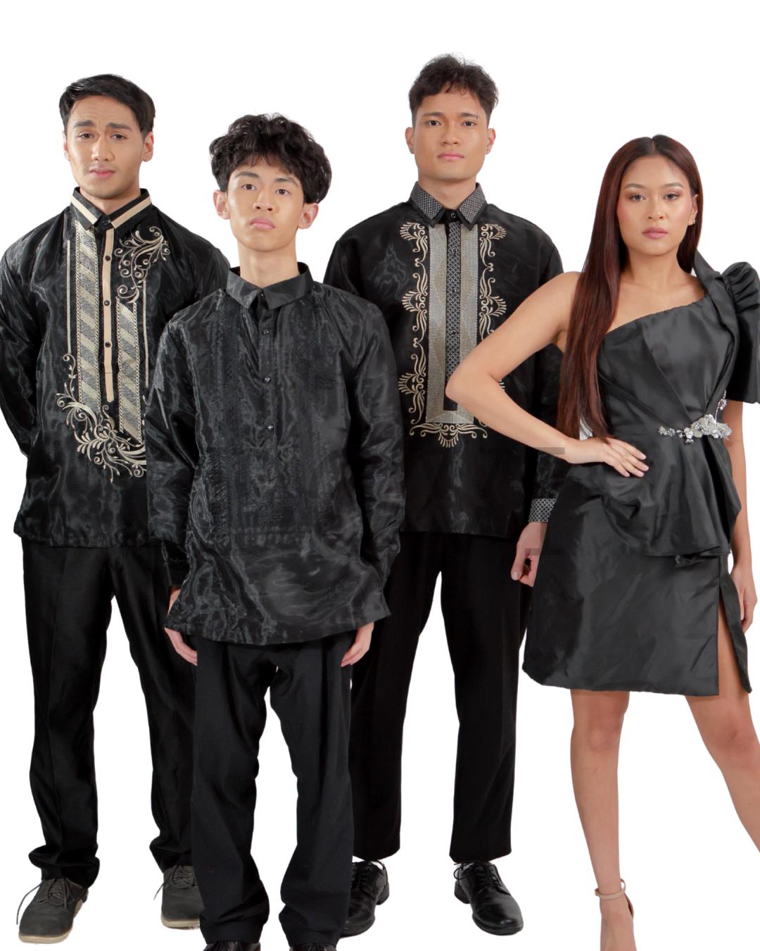 Elegant Black and Beige Modern Barong Tagalog - Filipino Formal Wear ...