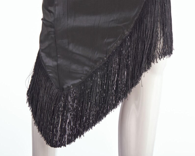 Elegant Black Vegan Leather Fringe Filipiniana Dress: Modern Twist on ...