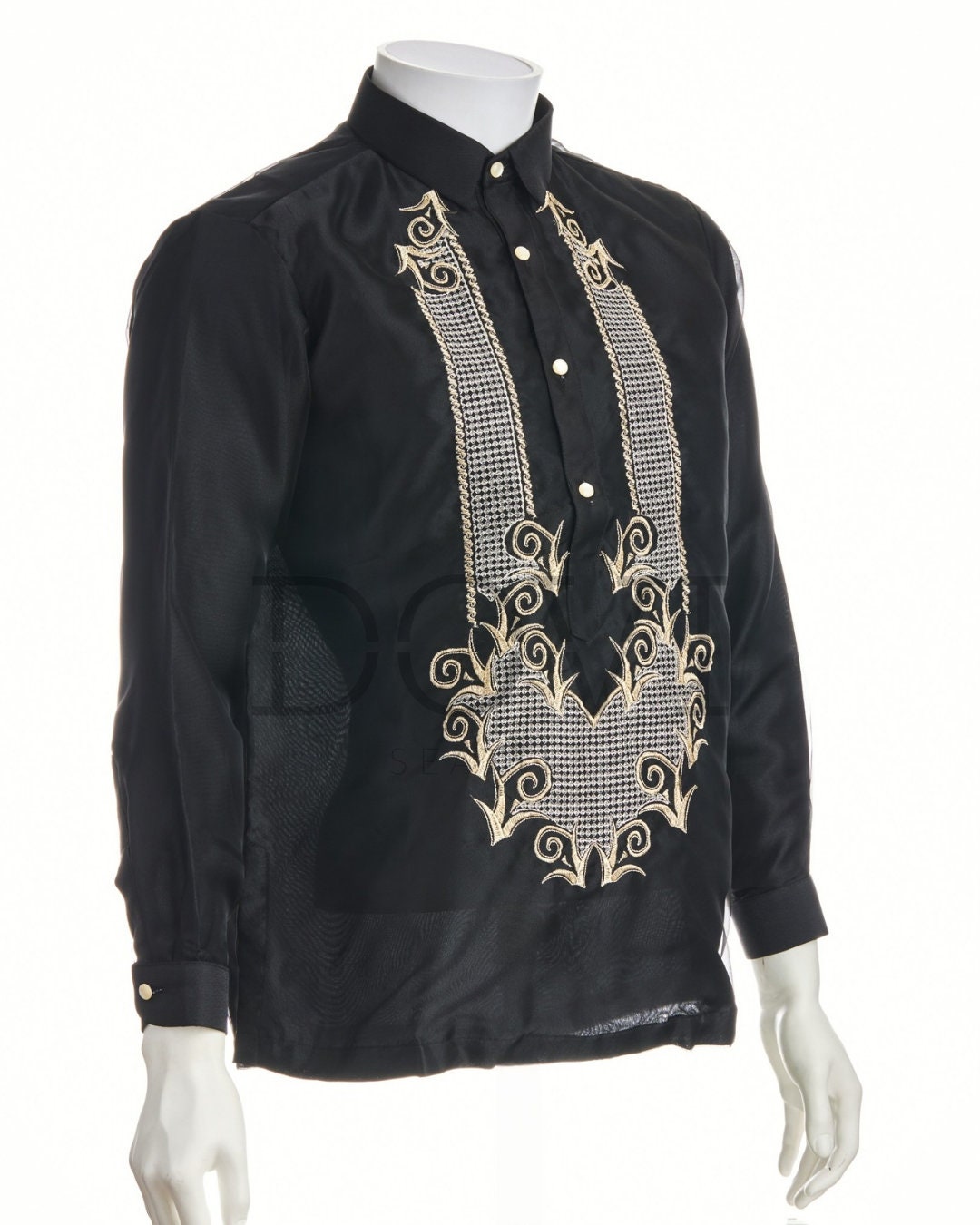 Black Modern Barong Tagalog - Etsy