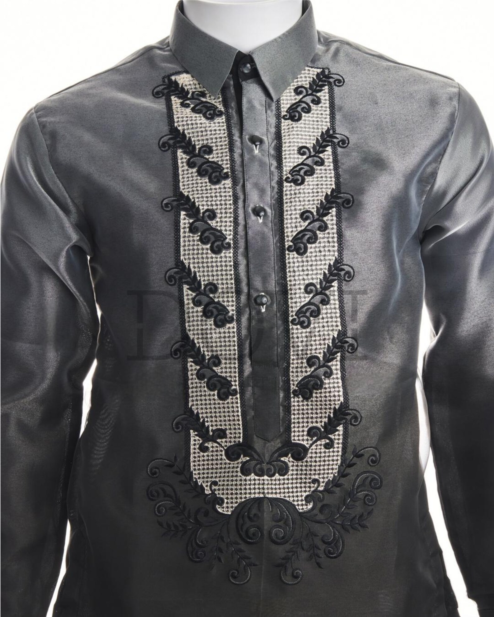 Modern Gray Ombre Barong Tagalog: Filipino Formal Wear for Men ...