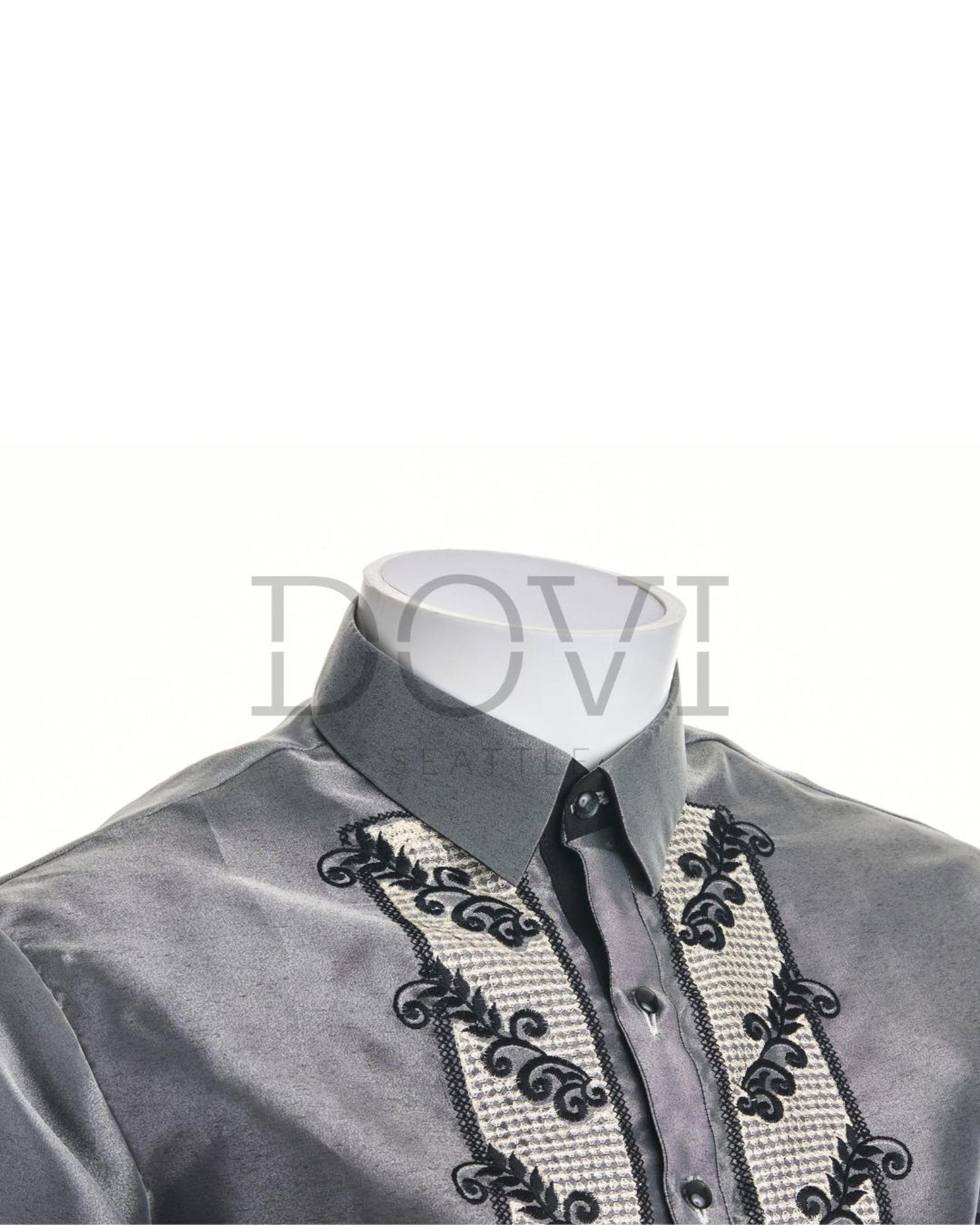 Modern Gray Ombre Barong Tagalog: Filipino Formal Wear for Men ...