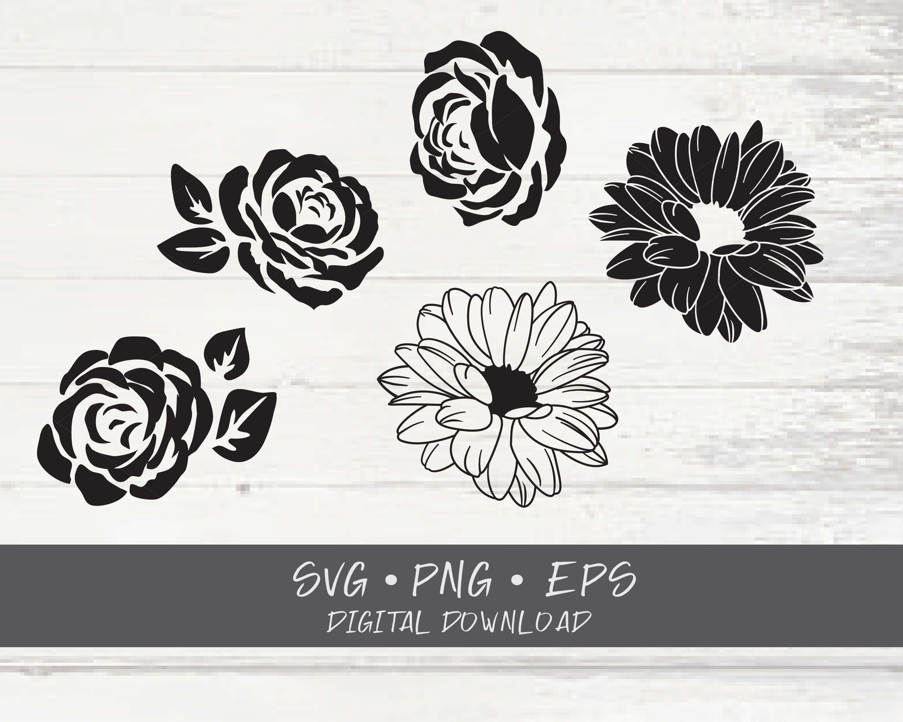 Flowers SVG Cricut Cut Files SVG Shirt SVG | Etsy