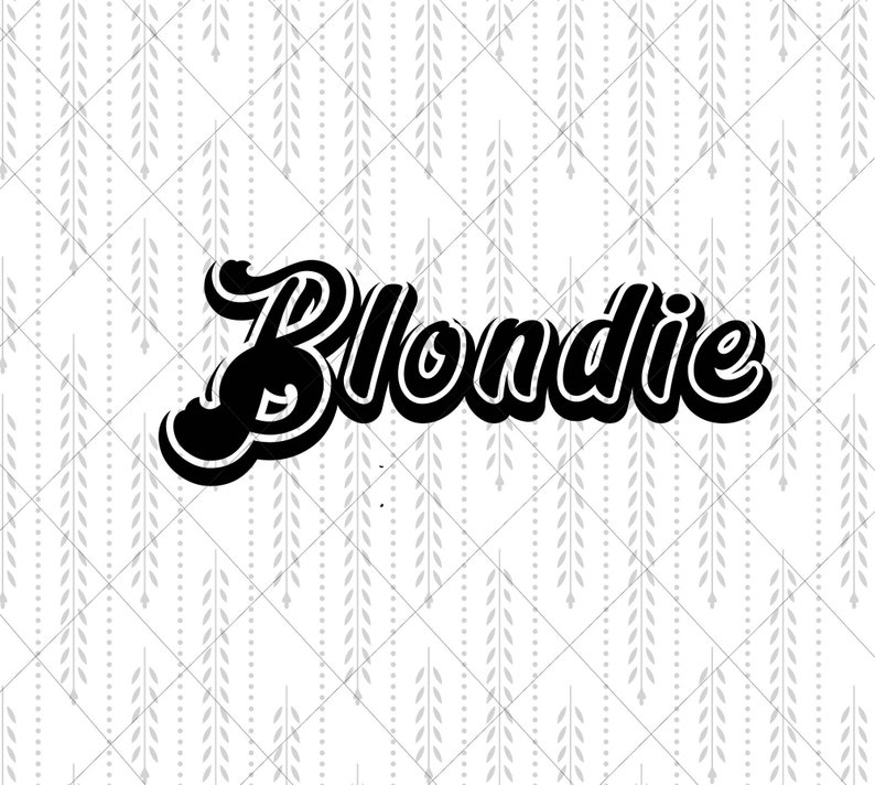 Blondie SVG; Cricut Cut Files; SVG; Shirt SVG; Clipart - Etsy Canada