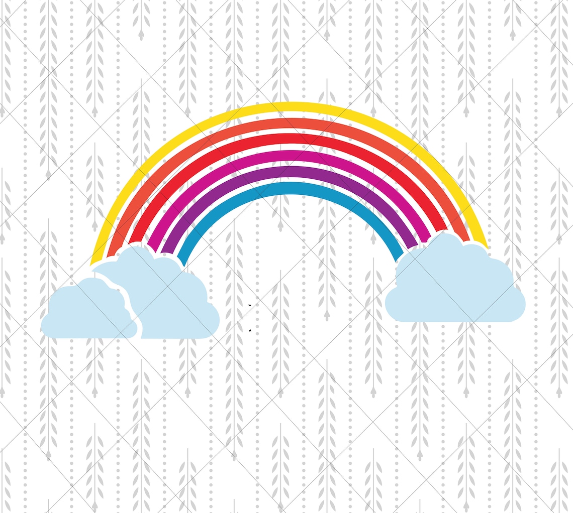 Rainbow and Clouds SVG Cricut Cut Files SVG Shirt SVG | Etsy