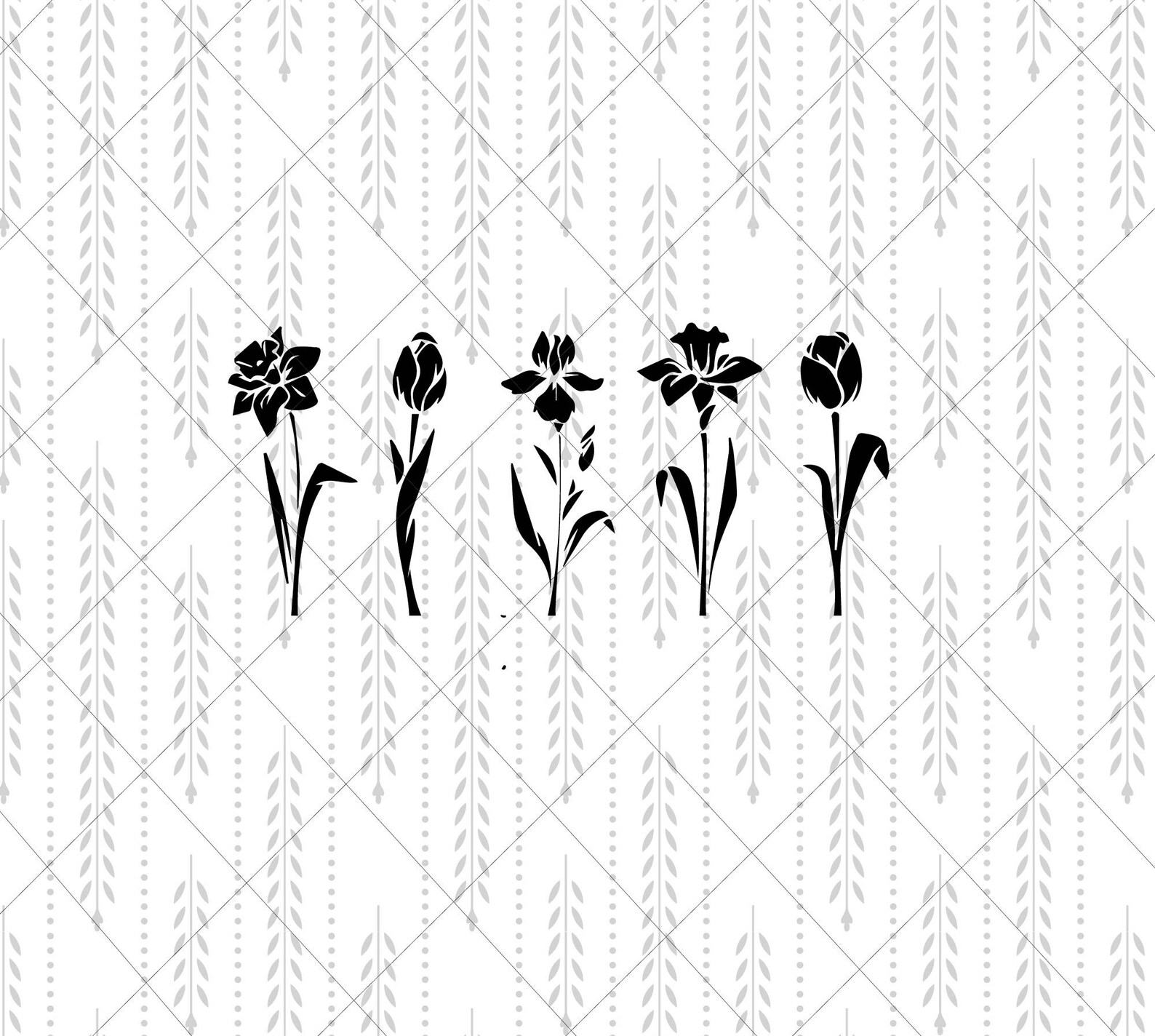 Flower Stems SVG Cricut Cut Files SVG Shirt SVG - Etsy UK