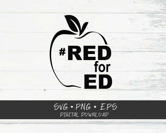 Red For Ed SVG Cricut Cut files SVG Shirt SVG | Etsy