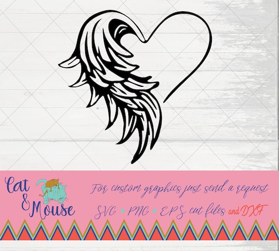 Heart and Angel Wings Your Wings Were Ready SVG Cricut Cut - Etsy