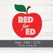 Red for Ed SVG; Cricut Cut Files; SVG; Shirt SVG - Etsy