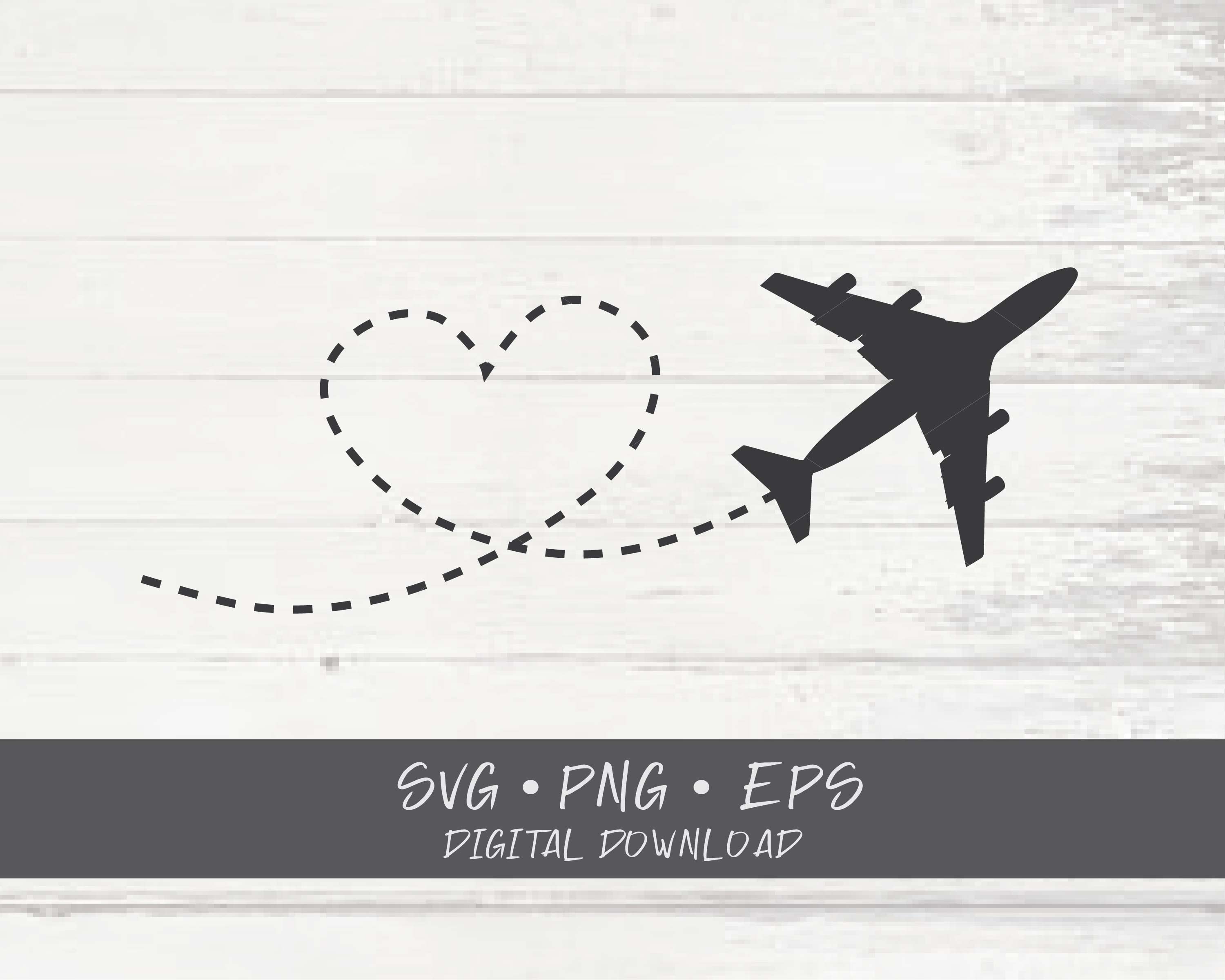 Airplane Heart SVG Cricut Cut Files SVG Shirt SVG - Etsy UK