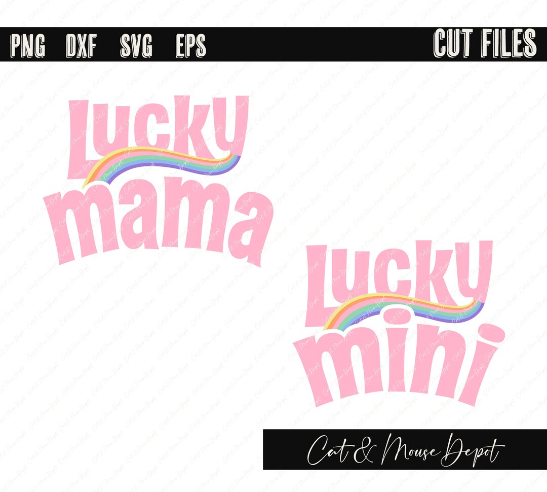 Pink Lucky Mama Lucky Mini Lucky Charms SVG; Cricut Cut Files; Shirt ...