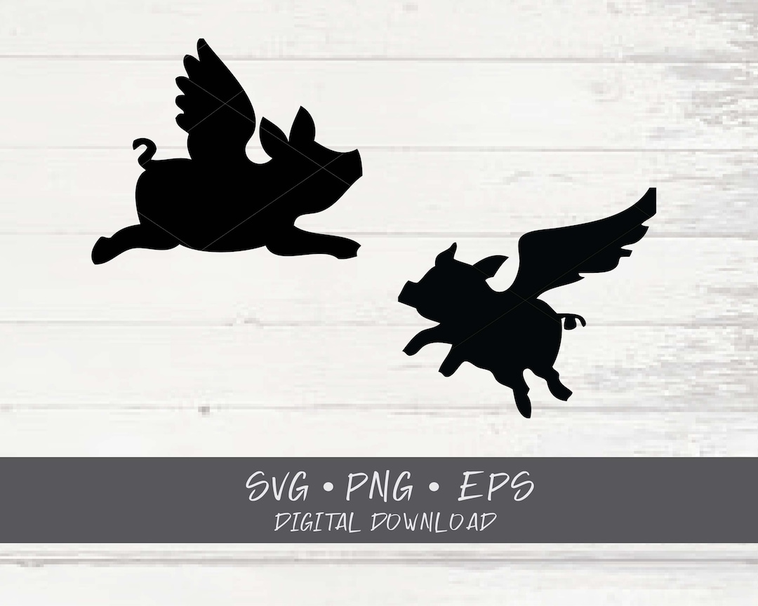 Flying Pig SVG; Cricut Cut Files; SVG; Shirt SVG; Clipart - Etsy