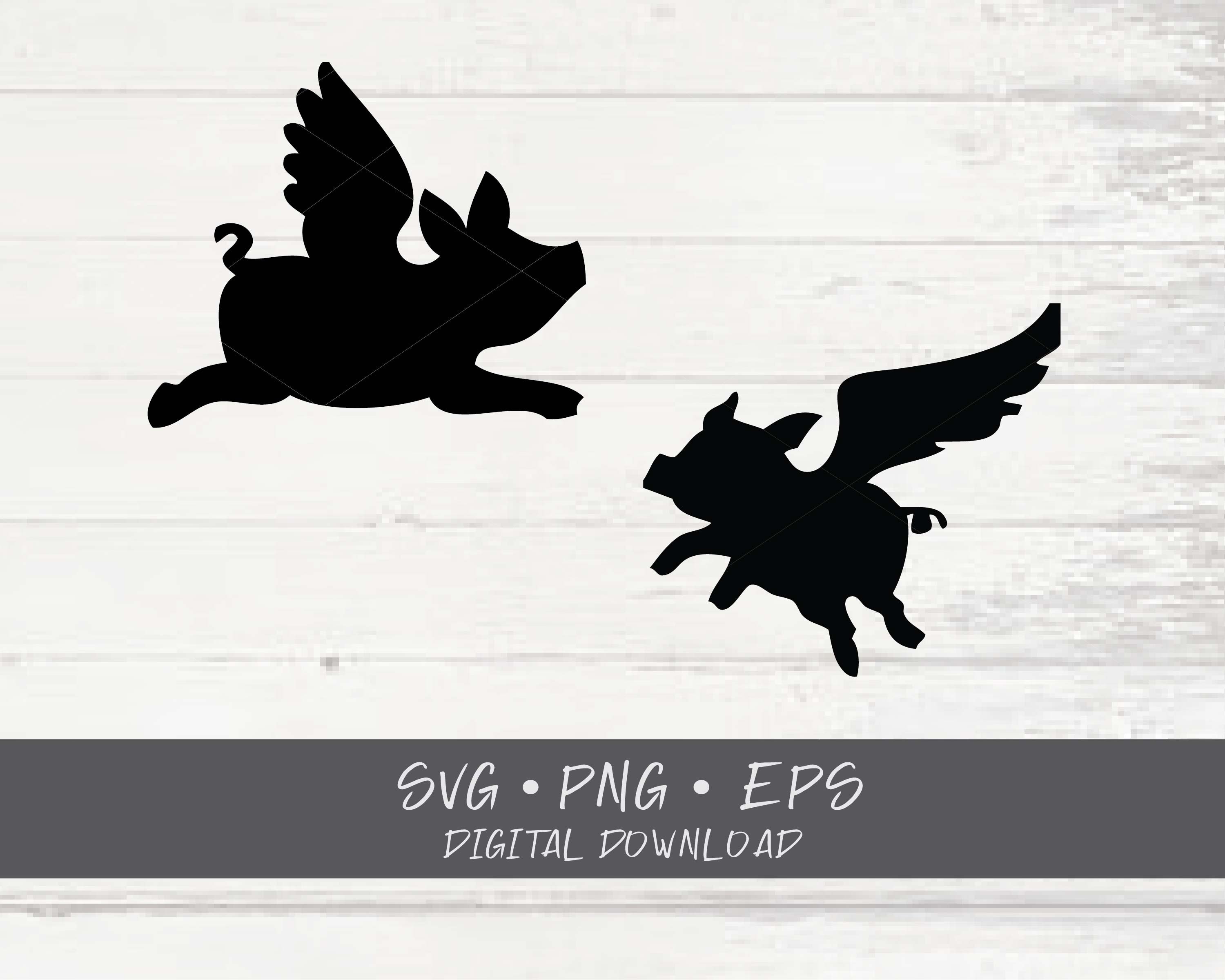 Flying Pig SVG Cricut Cut Files SVG Shirt SVG - Etsy