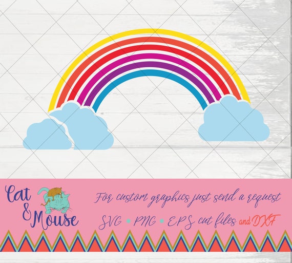 Rainbow and clouds SVG Cricut Cut files SVG Shirt SVG | Etsy