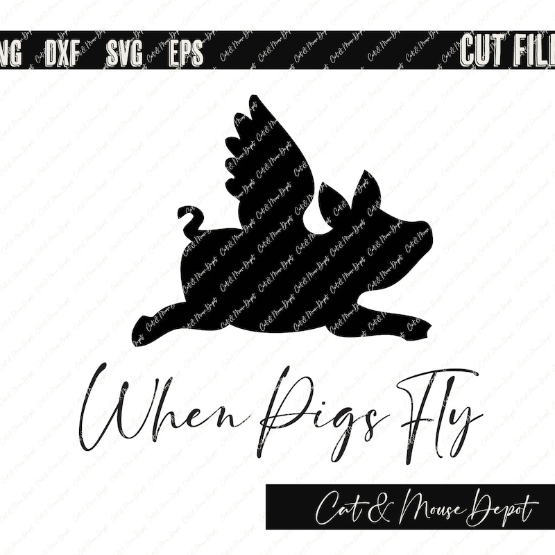 When Pigs Fly Svg - Etsy
