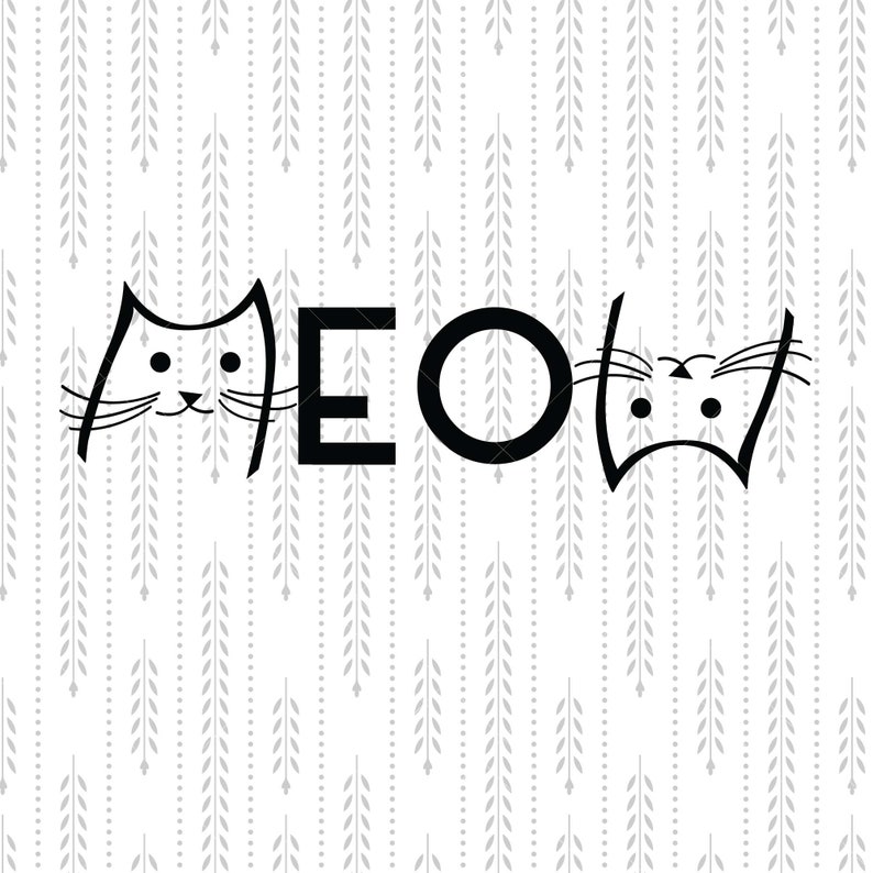 Meow SVG Cricut Cut Files SVG Shirt SVG - Etsy