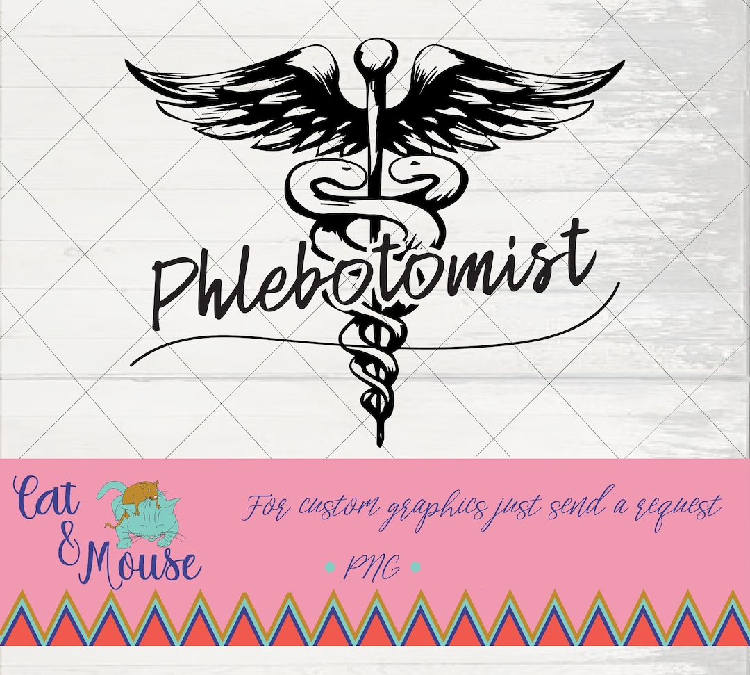 Phlebotomist Caduceus Symbol Sublimation Png File - Etsy