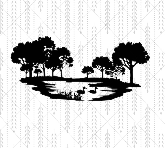 Ducks In A Pond Clipart Border