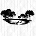 Pond Scenery With Ducks SVG; Cricut Cut Files; SVG; Shirt SVG - Etsy