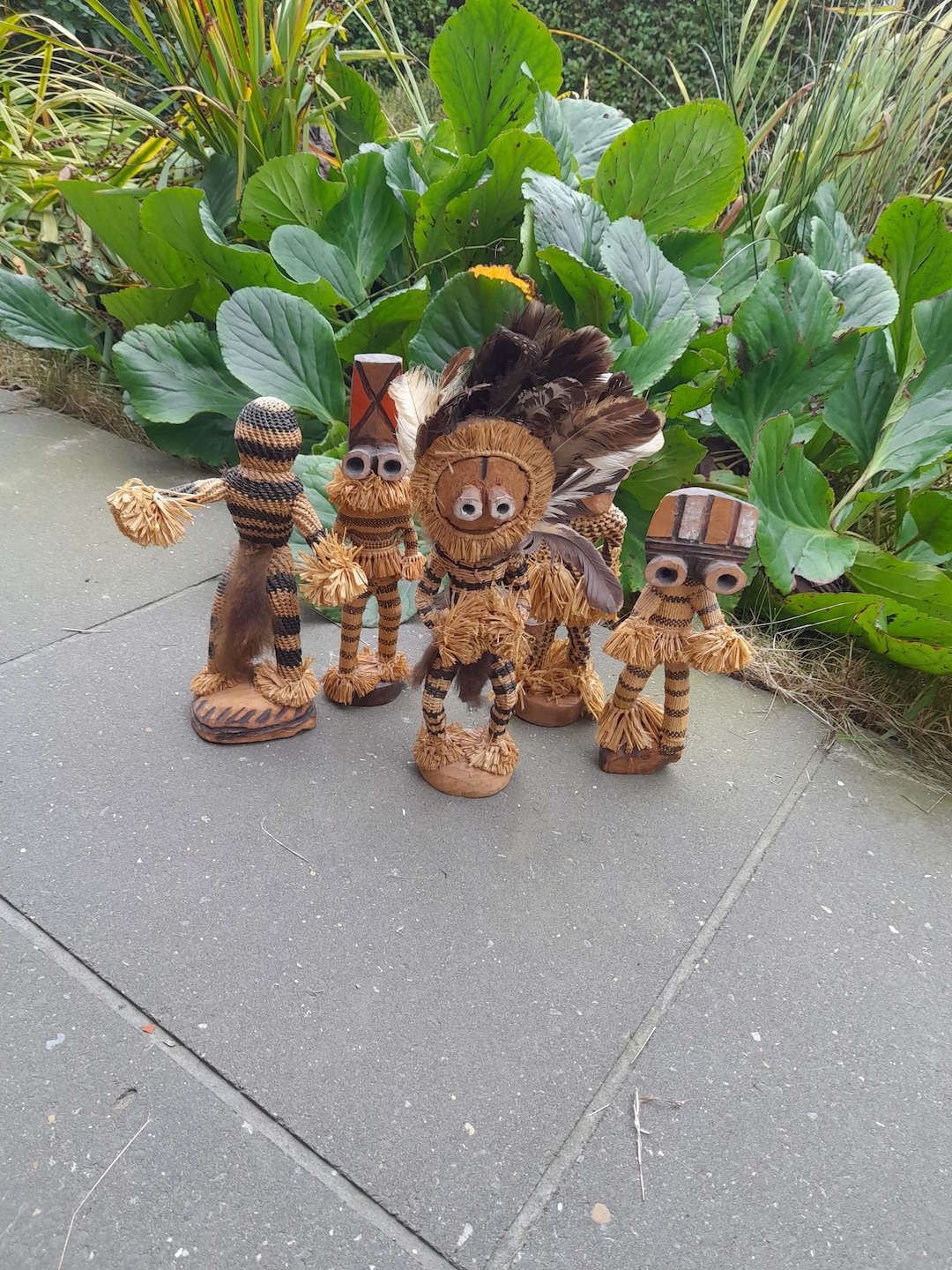 Vintage African Minganji Spirit Dancers Pende People DR Congo Dolls Set ...