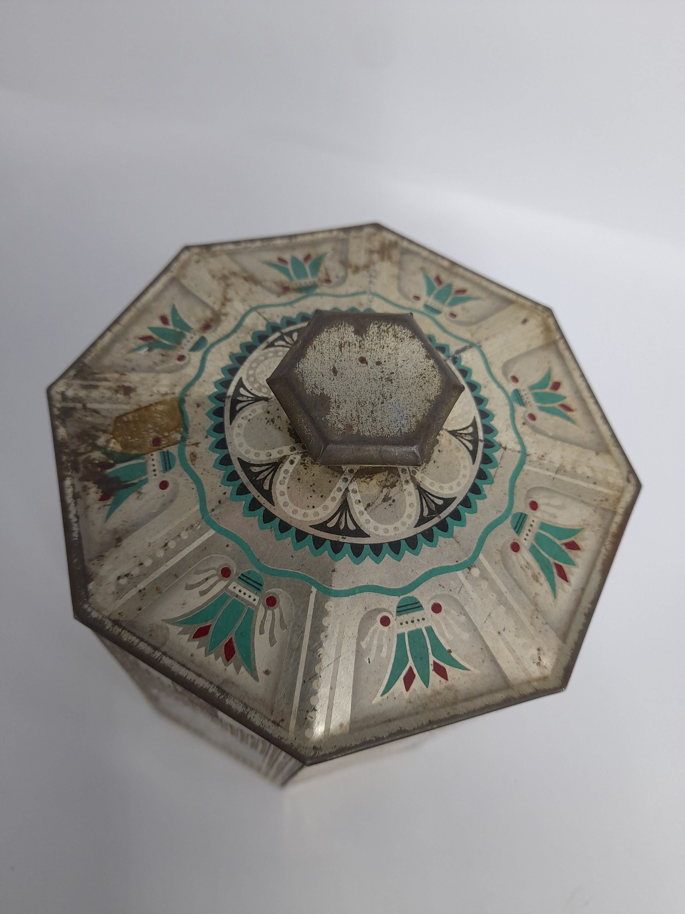 Vintage Tin Container Egyptian Scènes Tin Can Pyramids Sphinx Giza ...