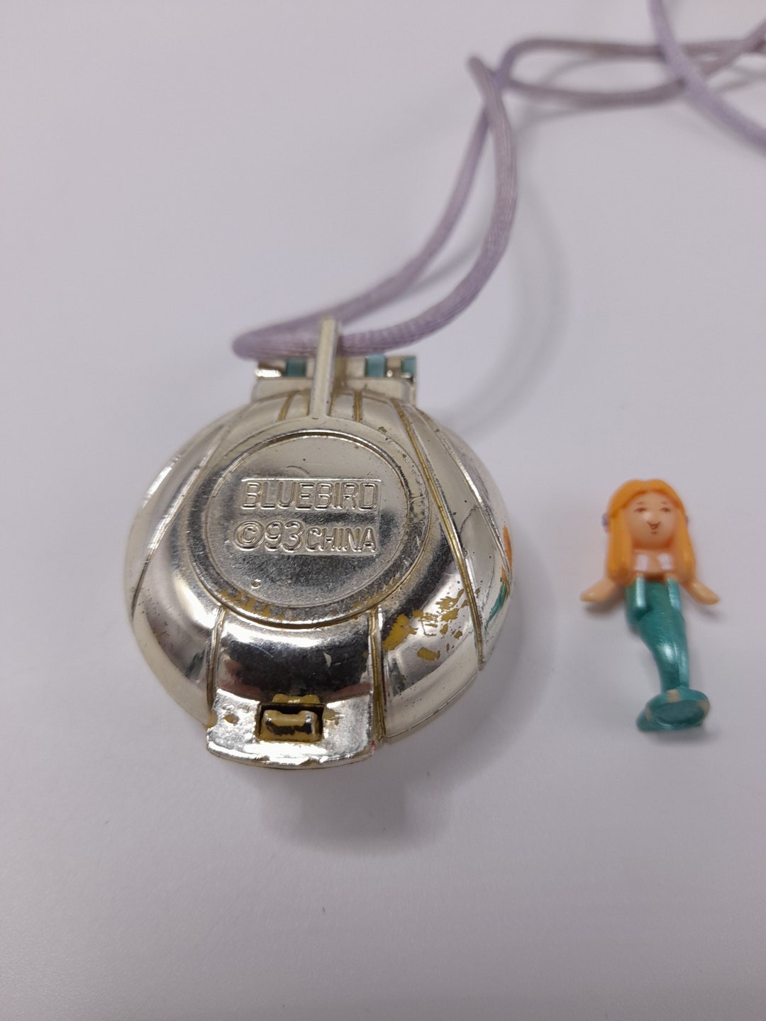 Vintage Polly Pocket Seashine Mermaid Locket 1993 Metallic Gold Shell ...