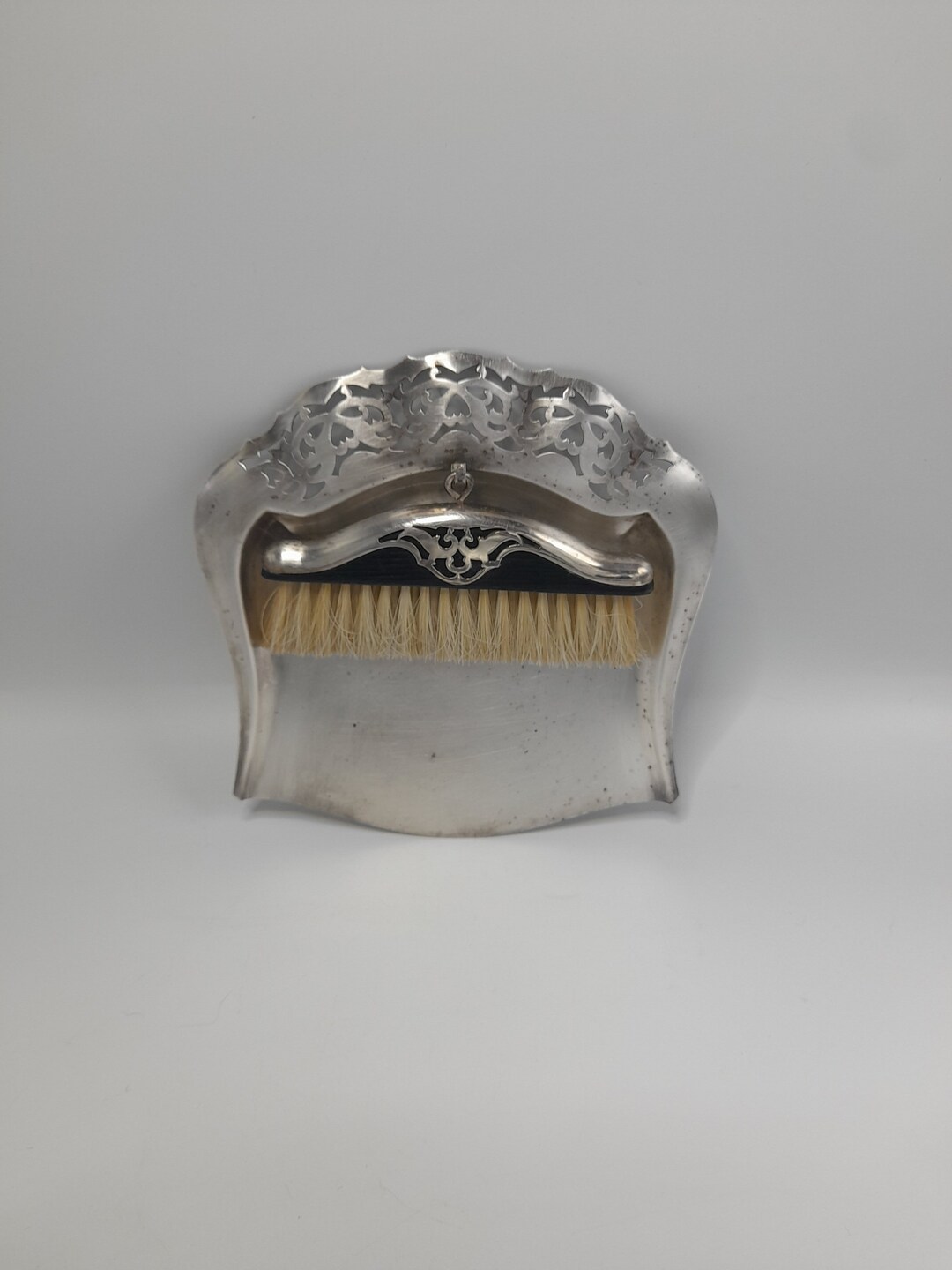 Vintage Silver Plated Metal Table Top Dust Pan Crumb Dish Butler ...