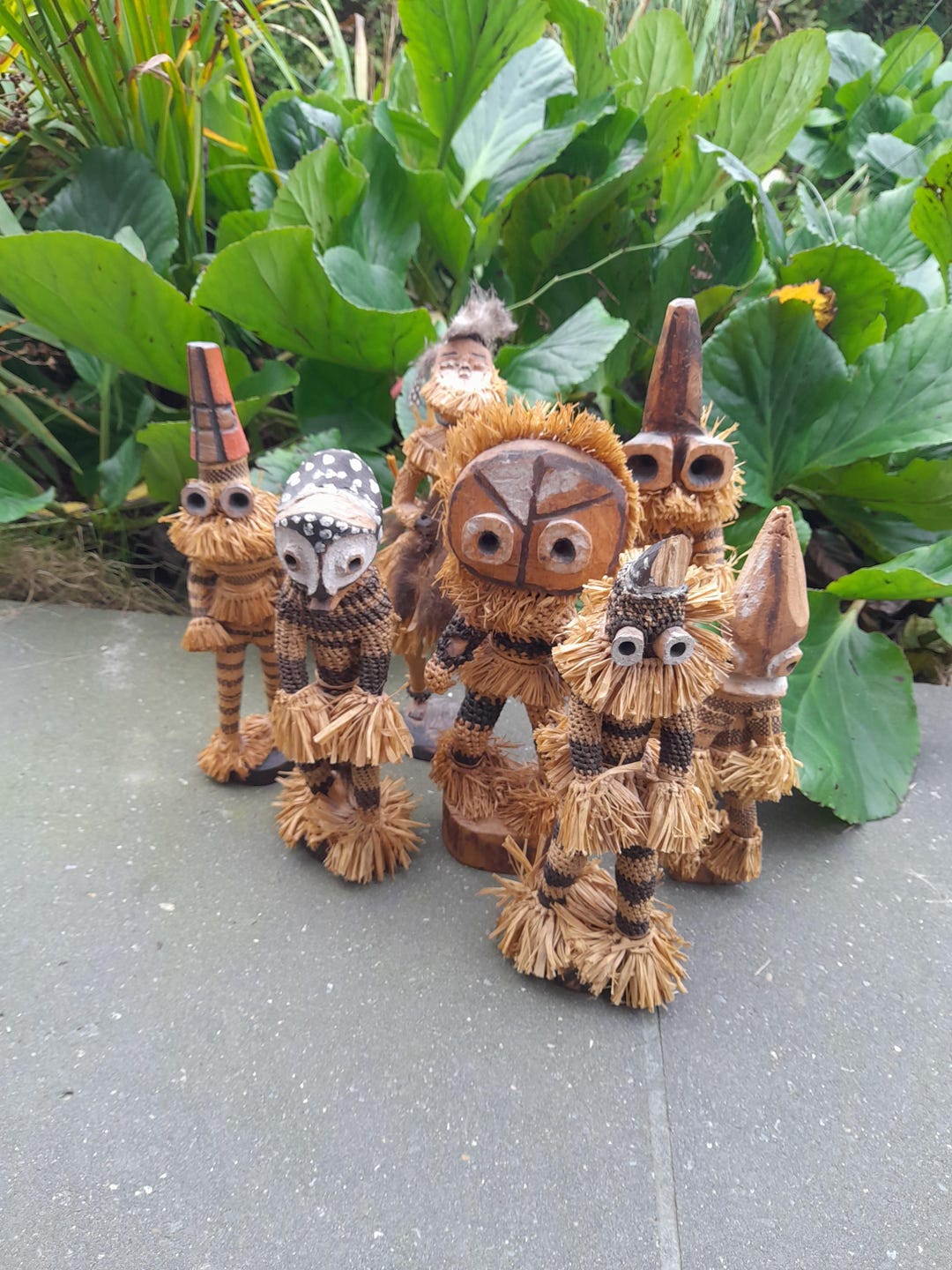 Vintage African Mingani Spirit Dancers Pende People DR Congo Dolls Set ...