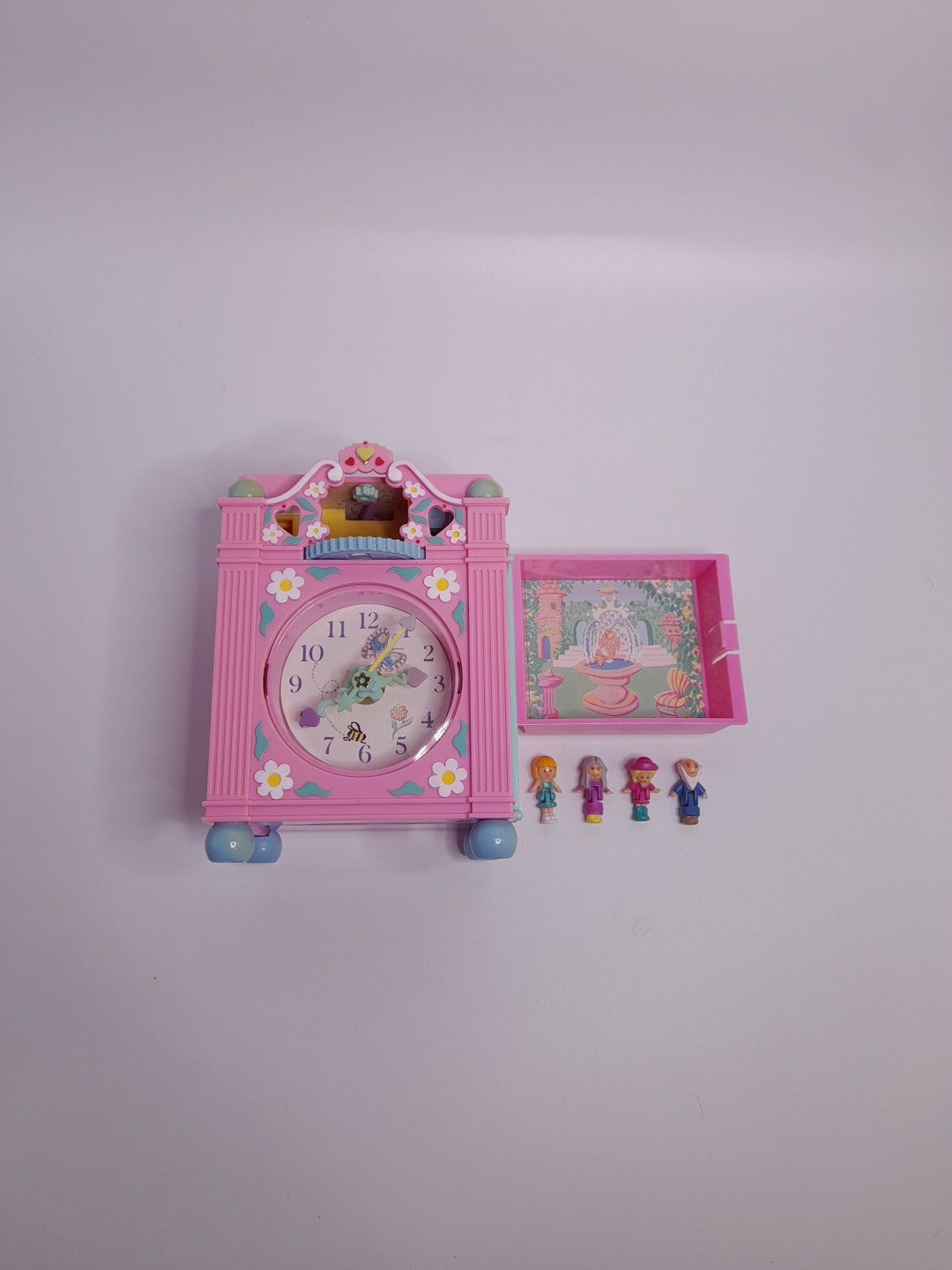 Vintage Polly Pocket 1991 Funtime Clock Bluebird Toys Compleet - Roze ...
