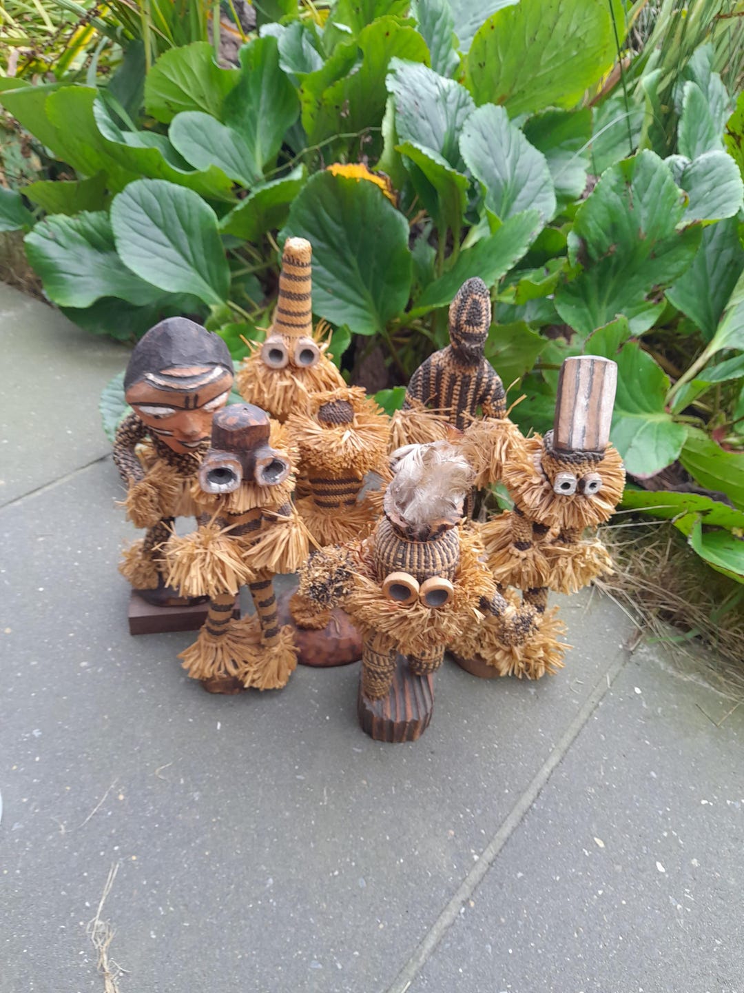 Vintage African Mingani Spirit Dancers Pende People DR Congo Dolls Set ...