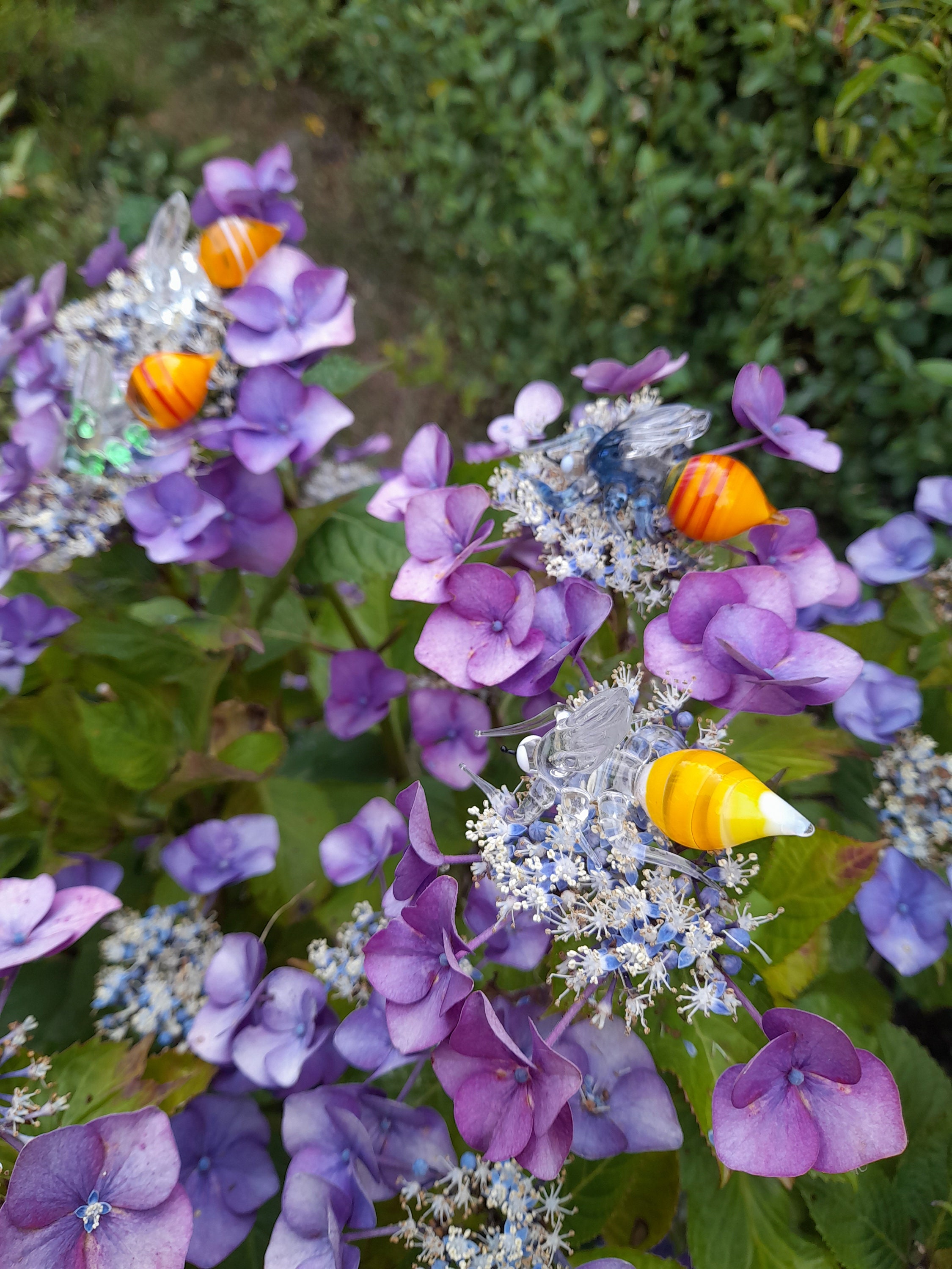 Vintage Blown Glass Bees Set of Four Glass Art Nature Gift - Etsy