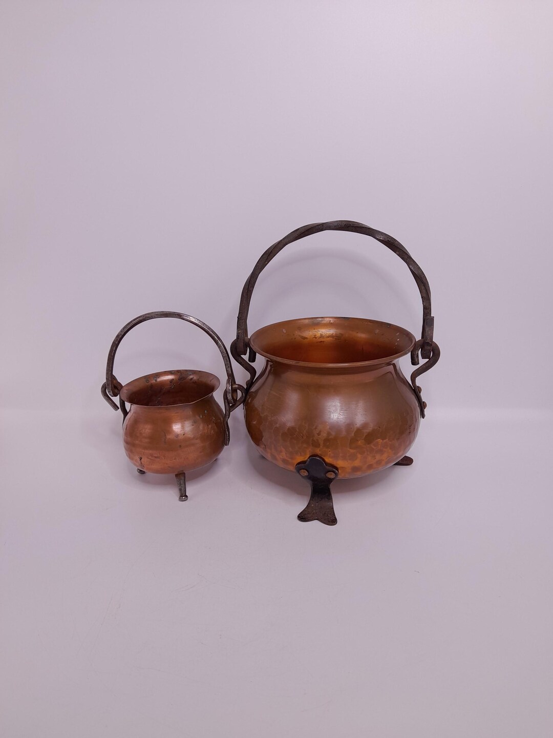 Vintage Little Copper Witch Kettles Witch's Cauldron Witch Sorcery ...
